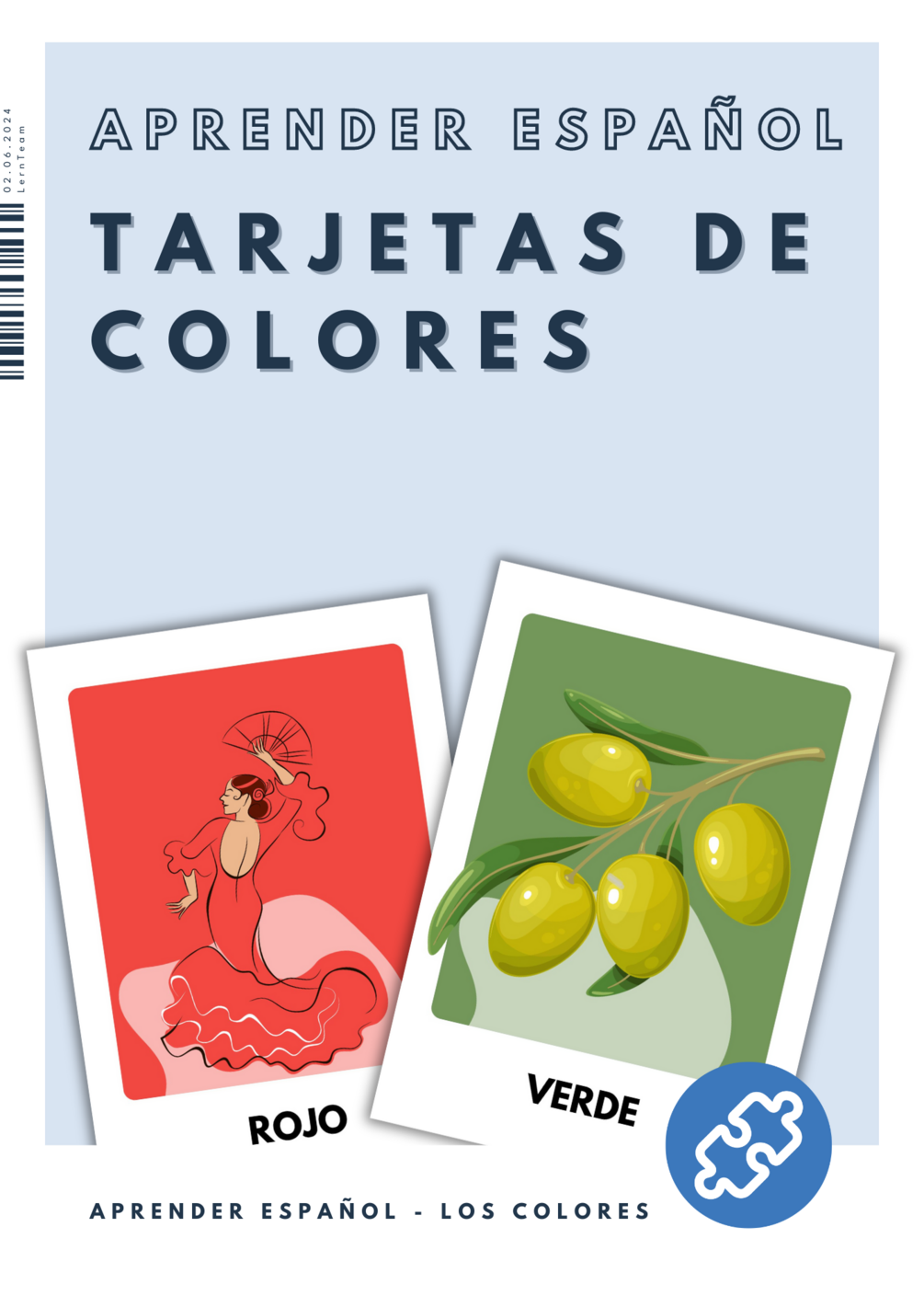 tarjetas de colores- colour cards for your Spanish class!