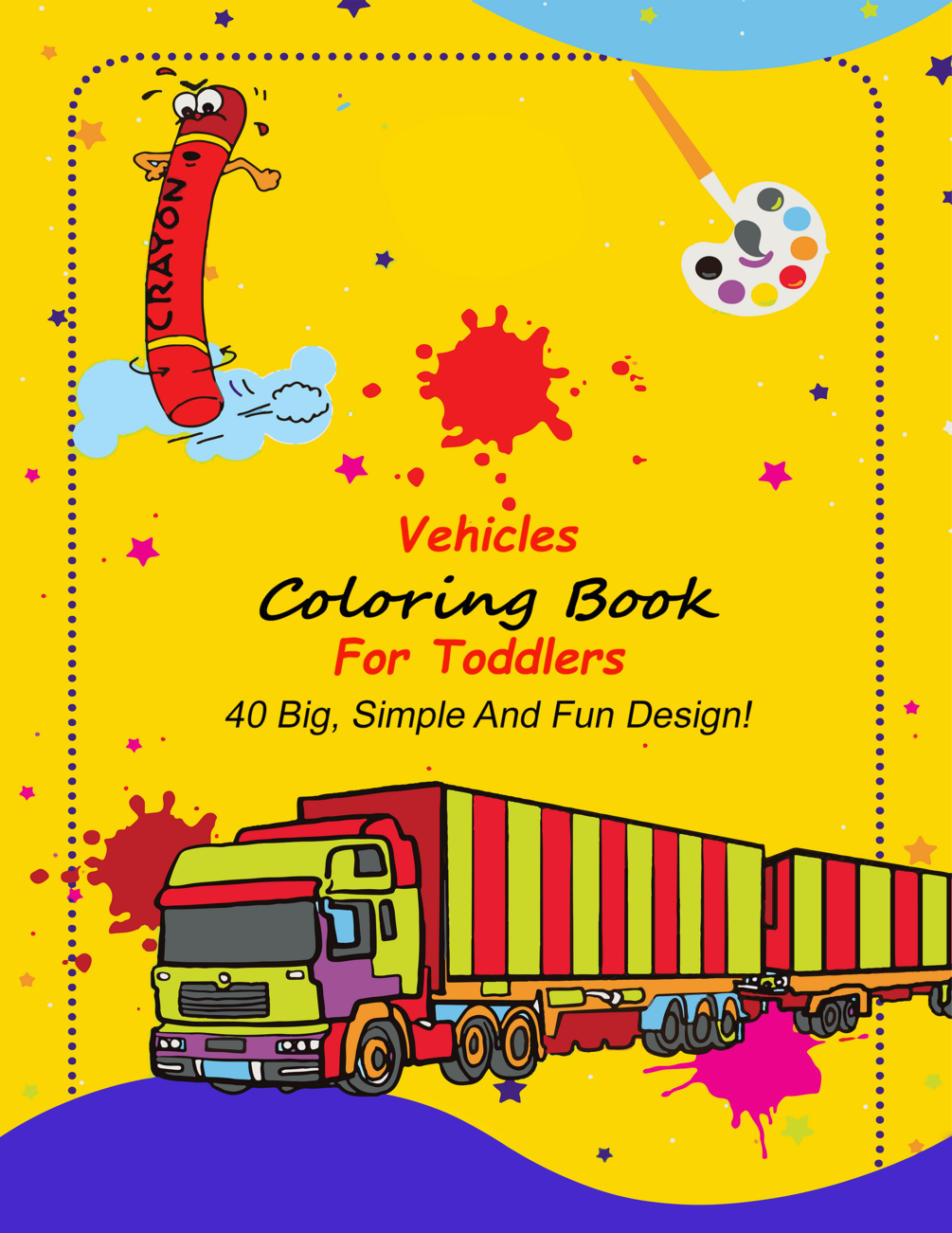 Vehicles Coloring Book PLR