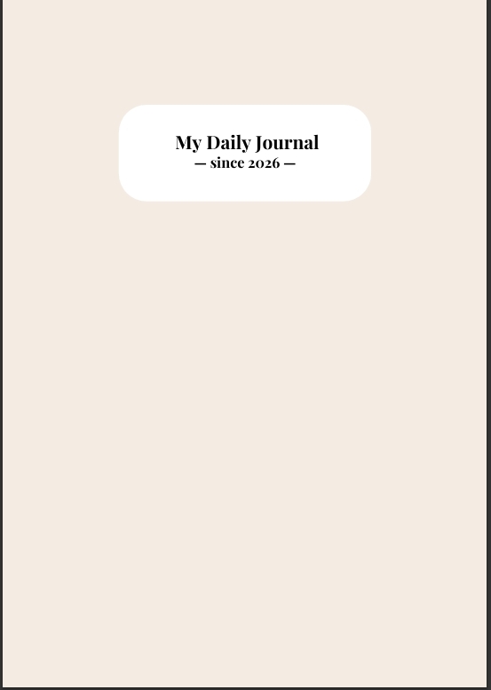 My Daily Journal – Minimal Aesthetic (45 Pages)