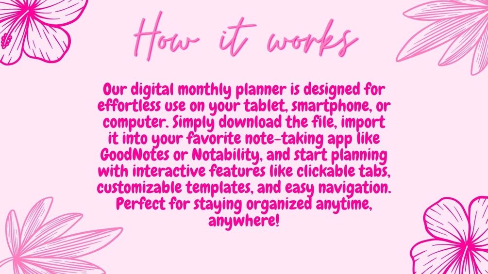 Effortless Planning: Your Monthly Digital Guide
