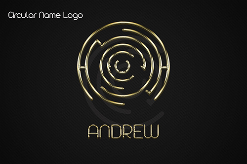 ANDREW - Circular Name Logo