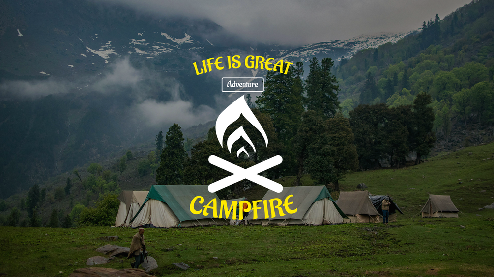 Camping Titles: Photoshop template