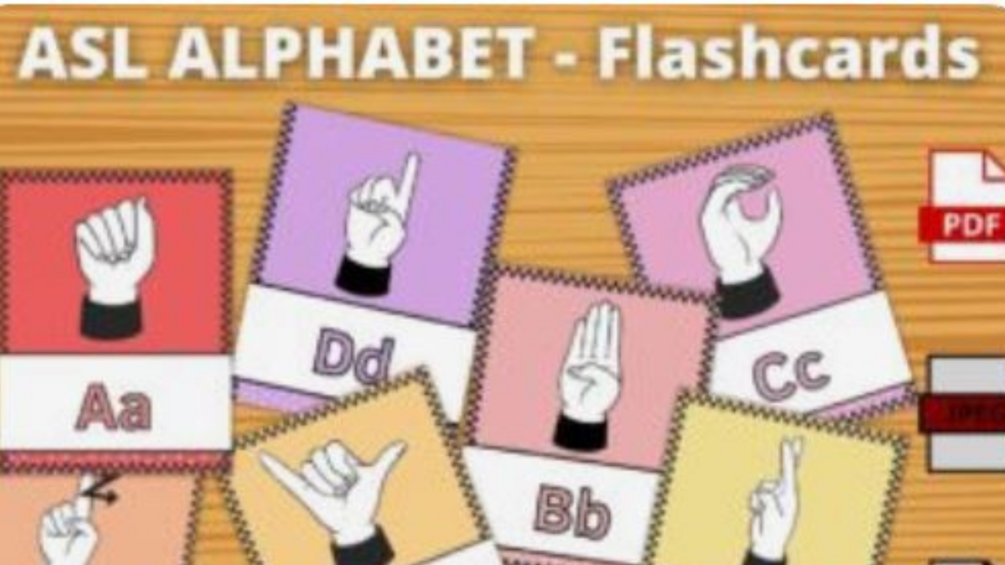 Asl Alphabet Flashcards for Kids