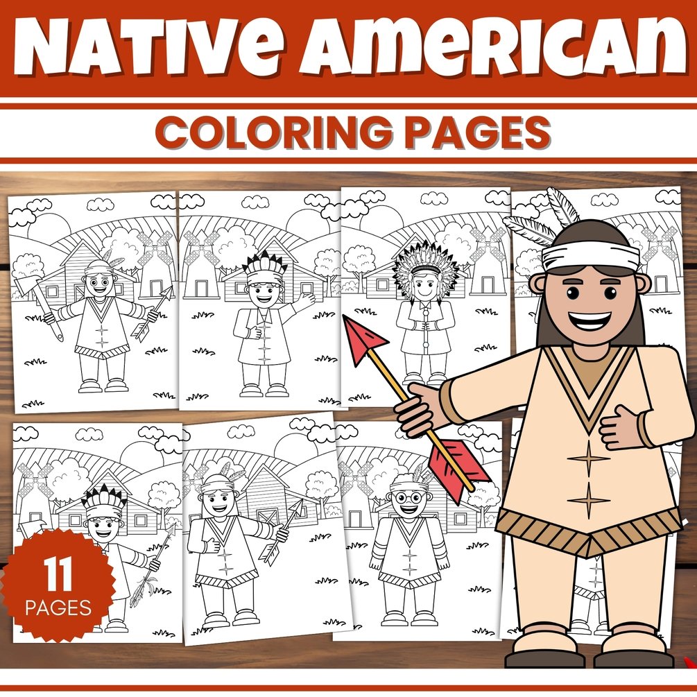 Native Americans heritage Month Coloring Pages | Indigenous People Day ...