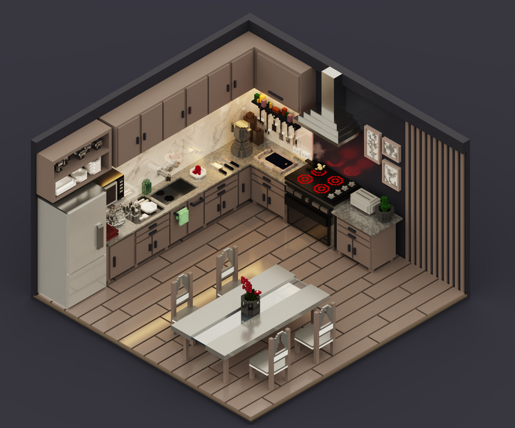 kitchen voxel model