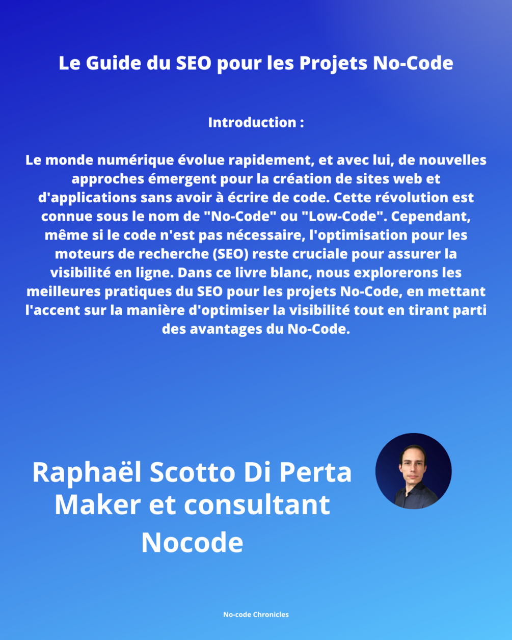 LE SEO pour le Nocode