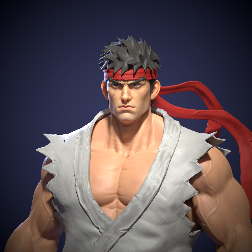 Zbrush Sculpting-Street Fighter-Ryu