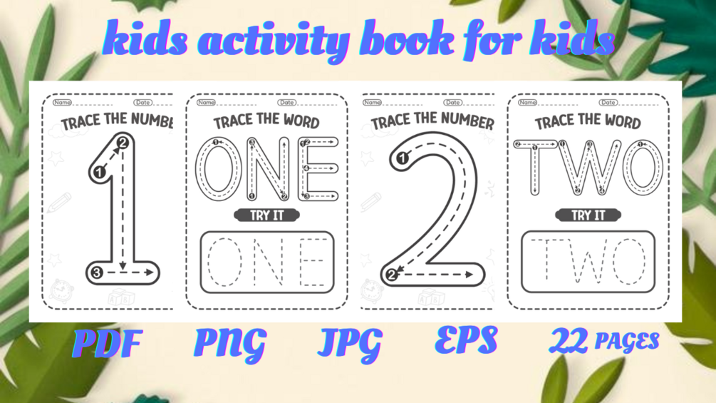 Number Tracing Activity Book for KDP