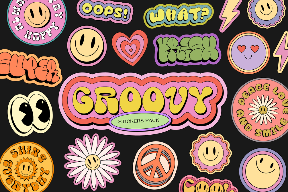 Groovy Stickers Pack