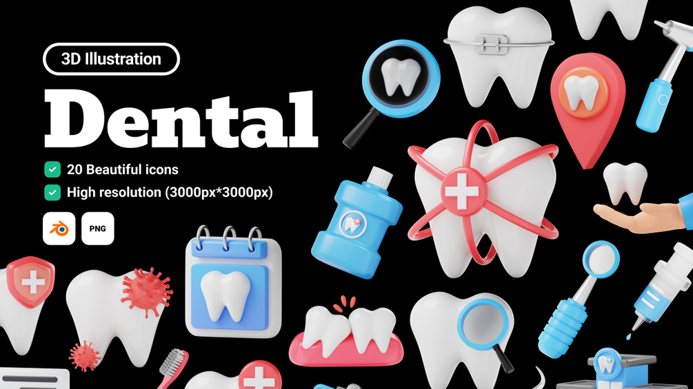 Dental 3D Icon