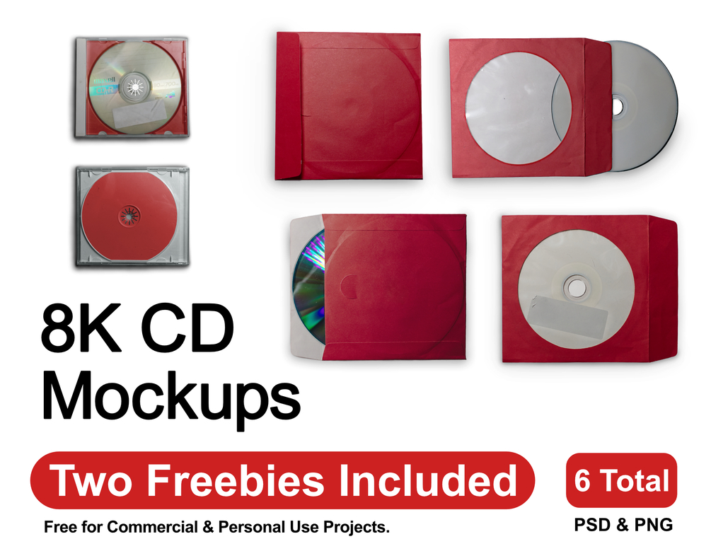 8K HD- CD Mockups