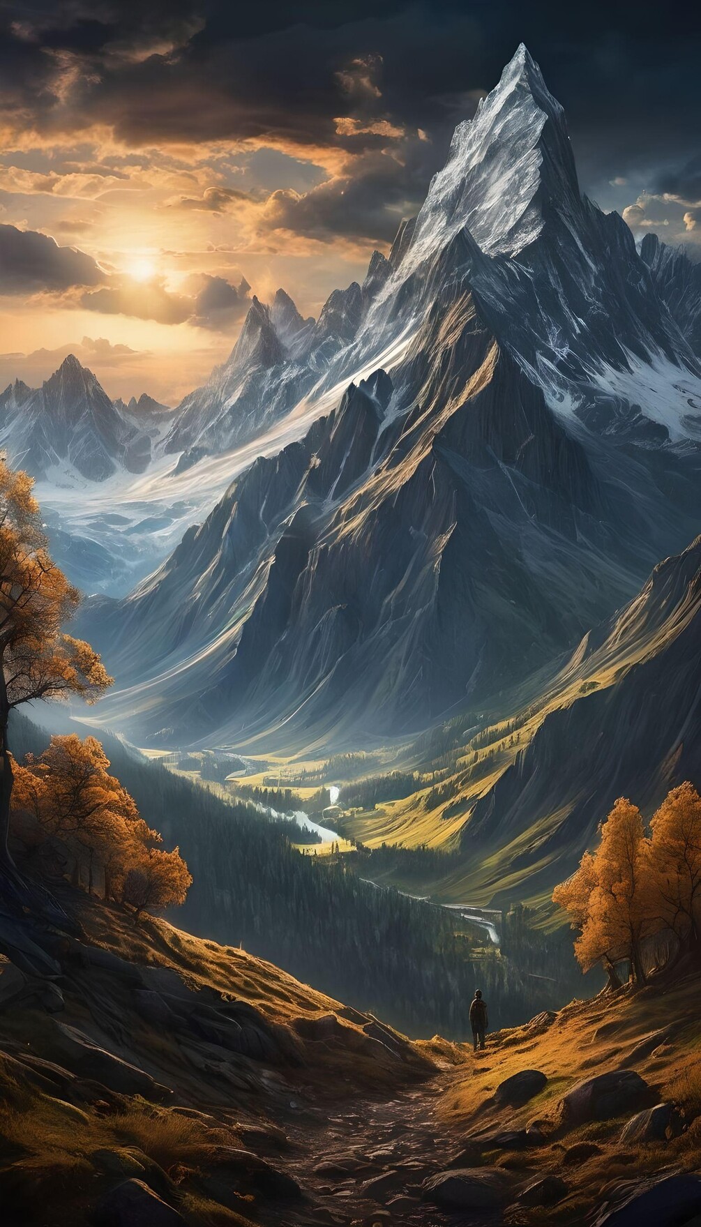 River in the valley-HD Wallpaper Set#15