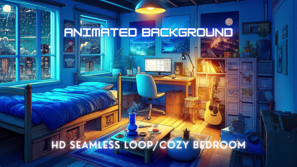 Dreamy Den Animated Background | Cozy Bedroom | Seamless Loop | LoFi ...