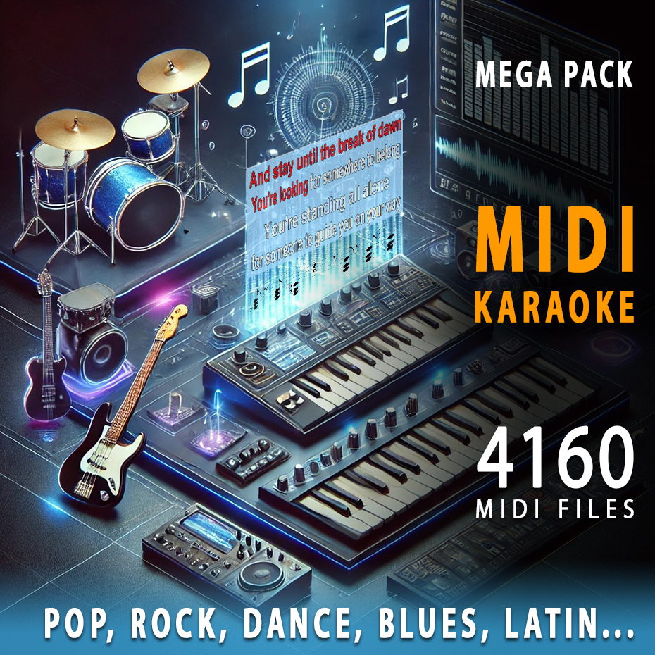 Mega Pack - MIDI Karaoke – 4160 Midi Files with Synchronized Lyrics
