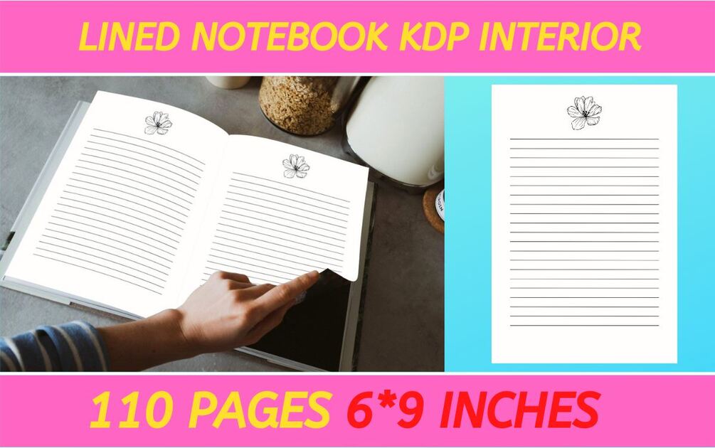 Lined Notebook Kdp Interior