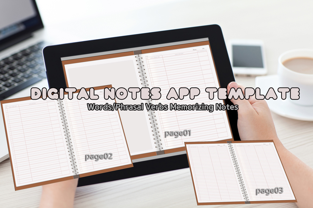 [Note App Template] 단어/숙어 암기장_Words/Phrasal verbs Memorizing Notes