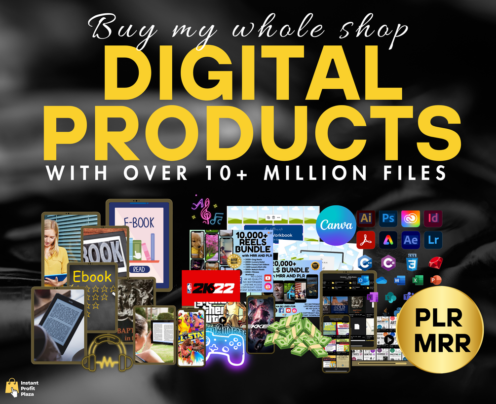 Mega PLR Digital Products with 10+ Million files | With Master Resell Rights