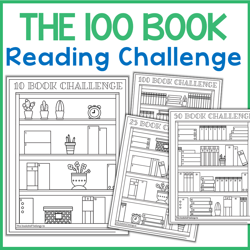 The 100 Book Reading Challenge - Back to Shcool Challenge Reading Logs Pack