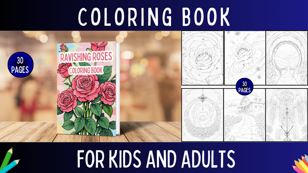 Ravishing Roses Coloring Book: Stunning Rose Designs for a Beautiful ...