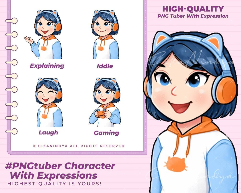 PNG Tuber, Pngtuber Model, Pngtuber Premade, Pngtuber Commission ...