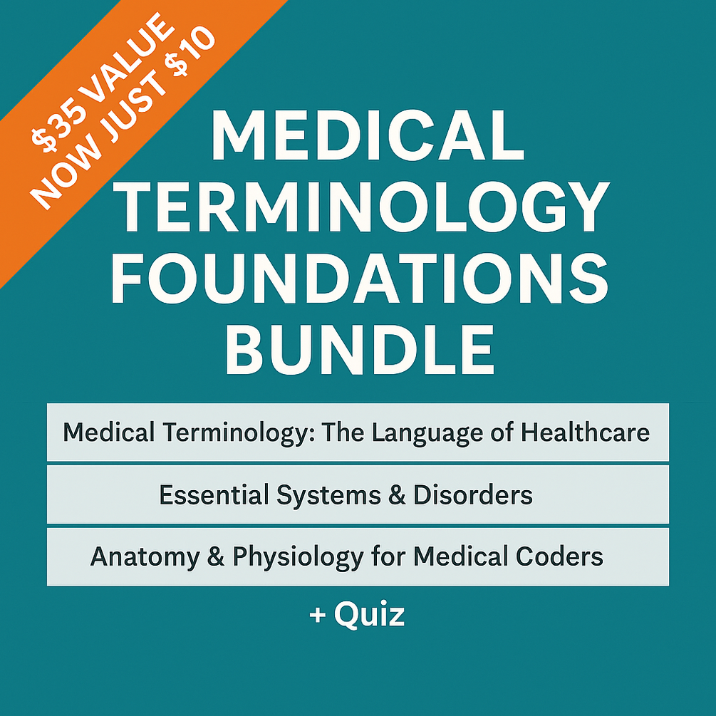 Medical Terminology Foundations Bundle 3 Visual Guides Quiz 35