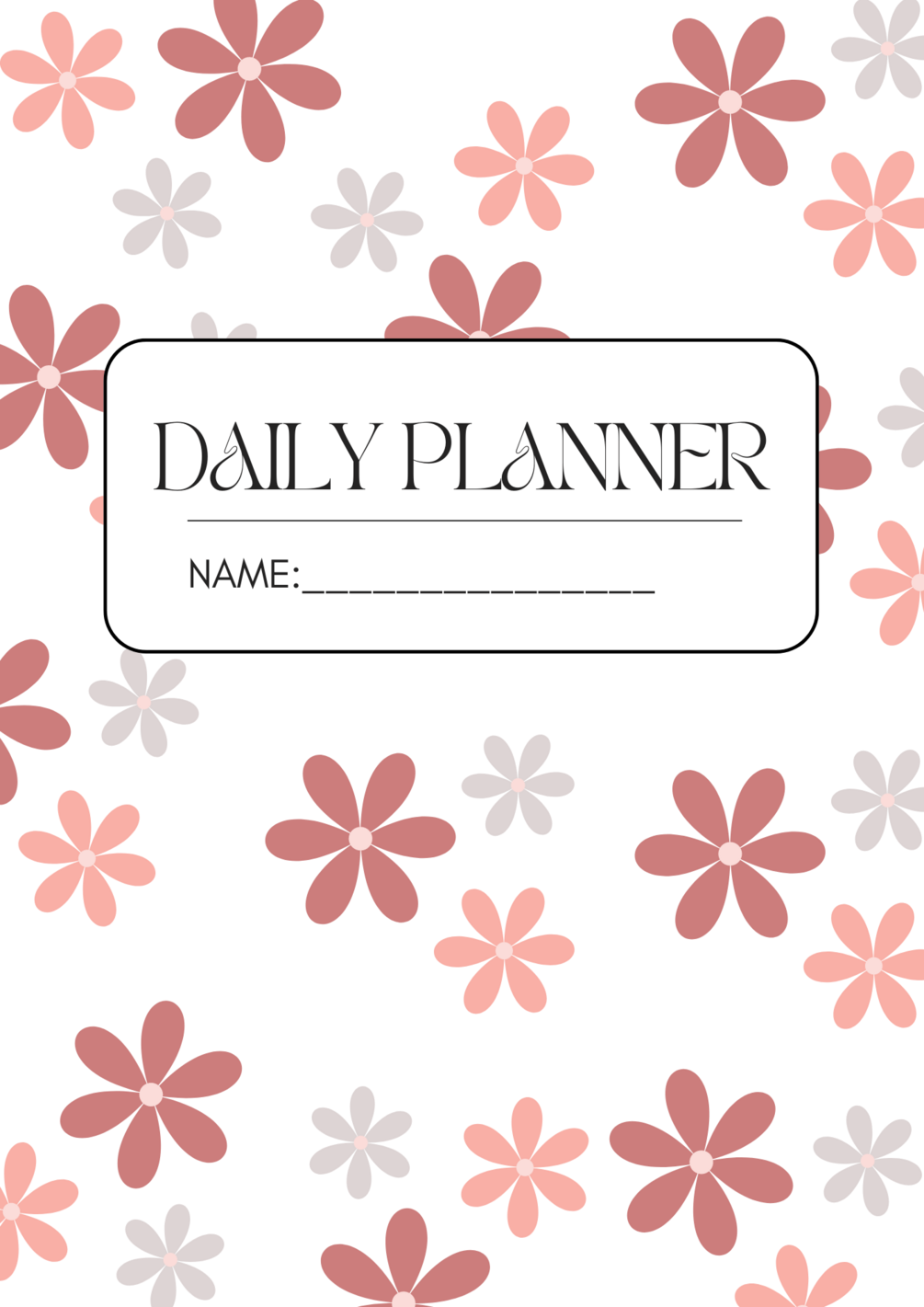 Floral Daily, Weekly, Monthly Planner