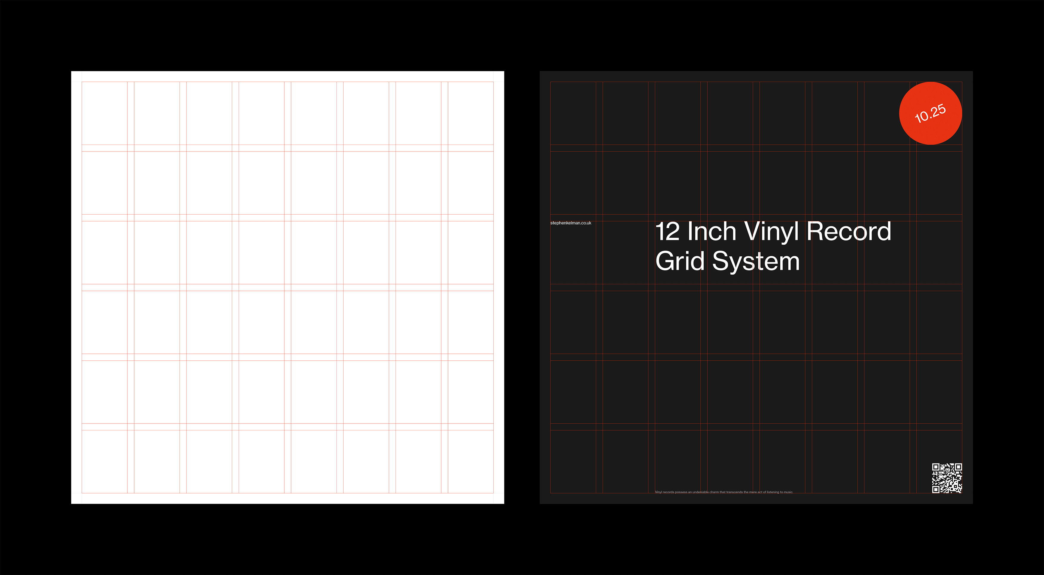 12 Inch Vinyl Record Grid System For InDesign