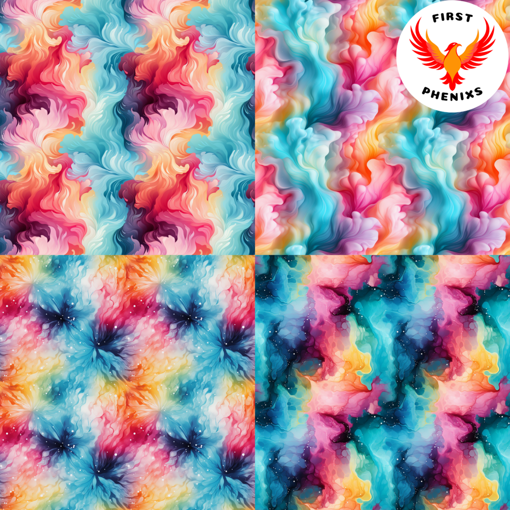 Watercolor abstract Seamless background pattern pastel colorful Tie dye ...
