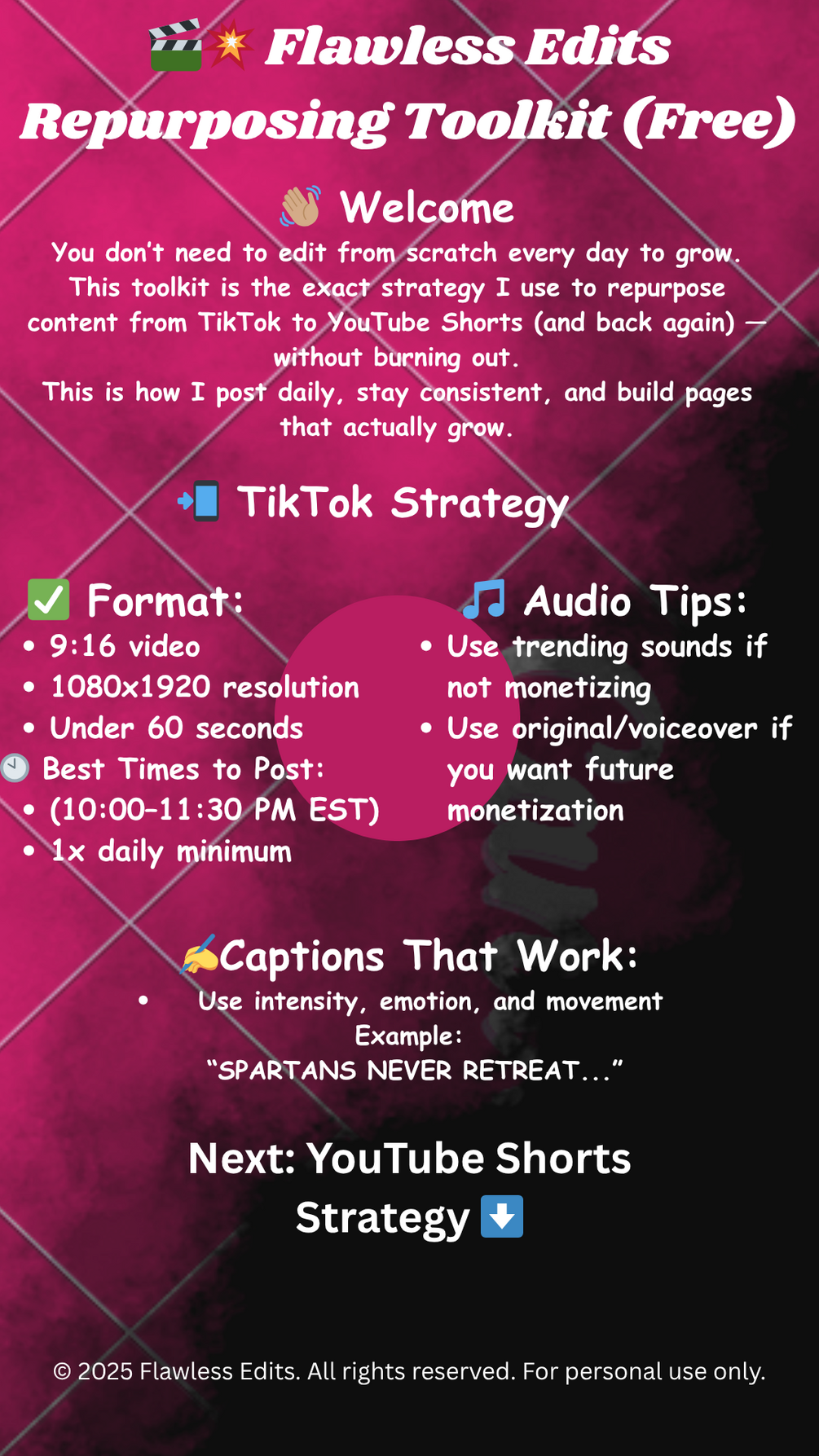 Flawless Edits Repurposing Toolkit (Free Version 1)
