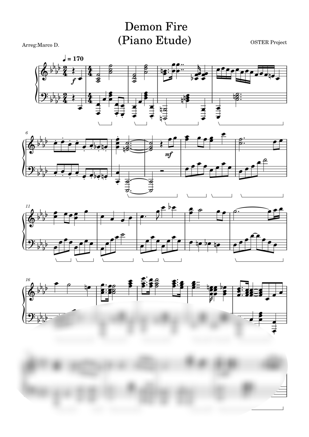 Demon Fire OSTER Project SHEET + MIDI