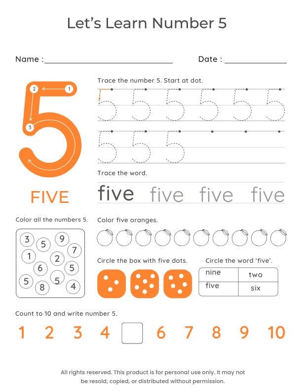 123 Tracing Workbook for Kids – Numbers, Coloring & Bonus Activities ...