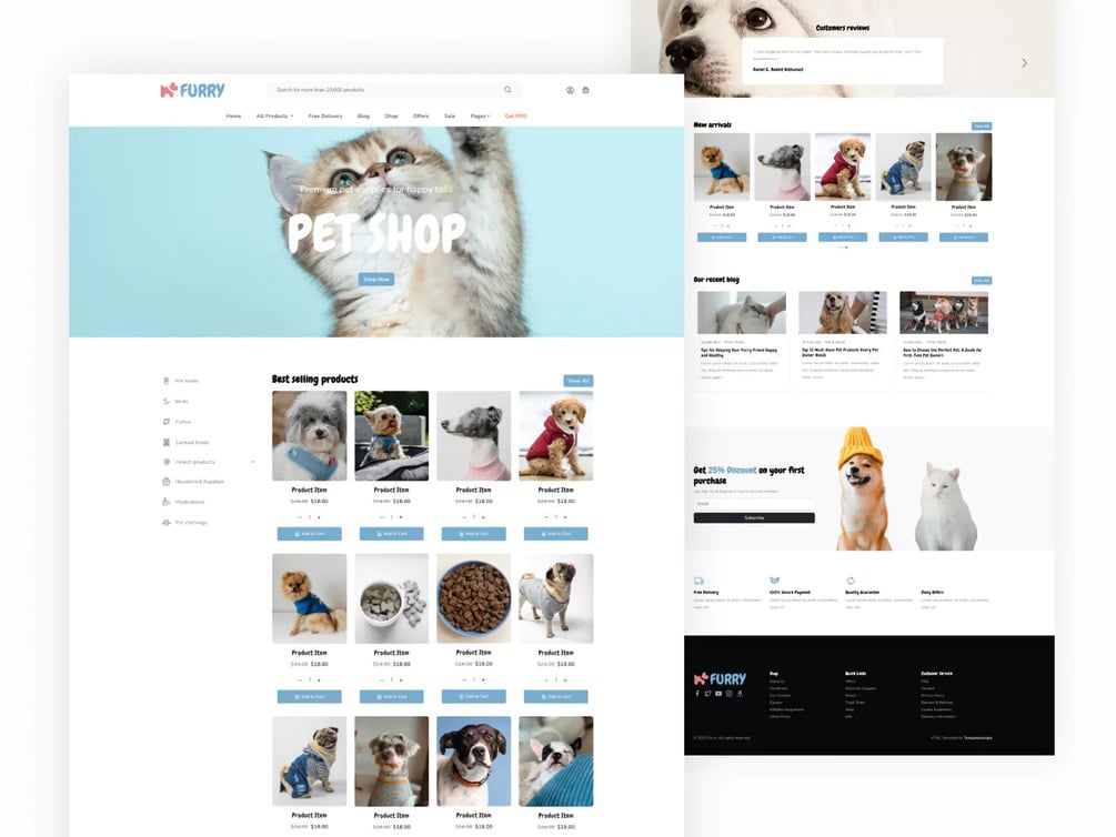 Furry - Pet Store Bootstrap HTML Website Template