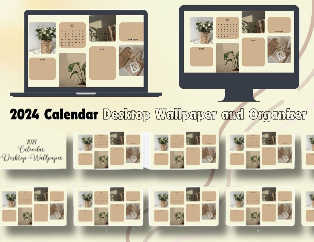 Desktop Wallpaper and Organizer (2024 and 2025 Calendar)