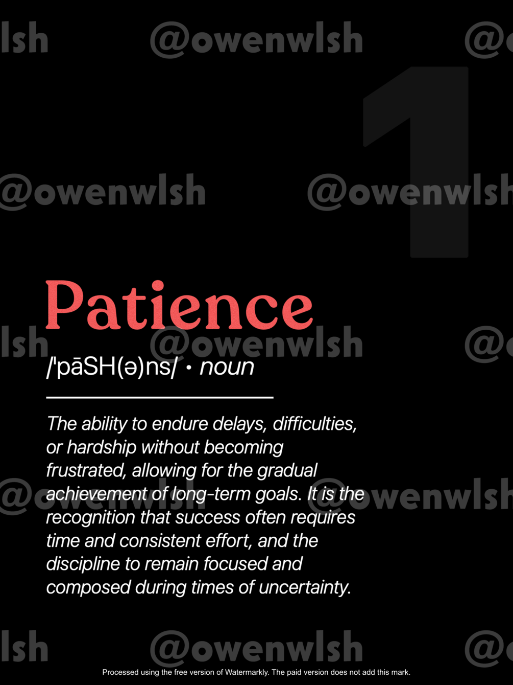 Day 4 Poster - Patience, Progress, Perseverance