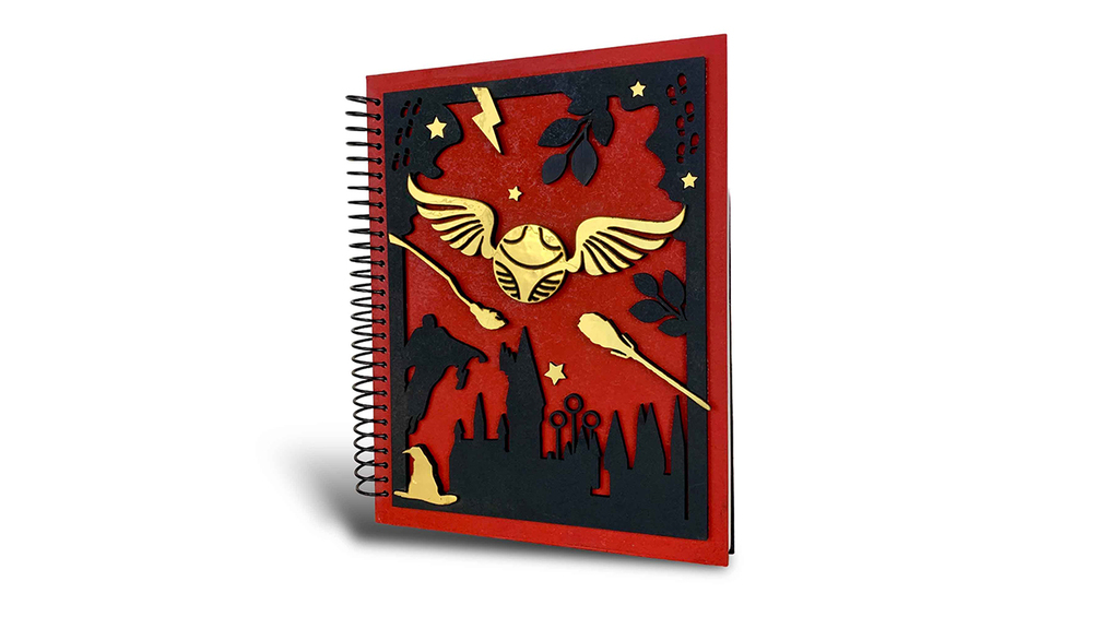 Handcrafted Harry Potter & the Golden Snitch Lined & Bullet Journal ...