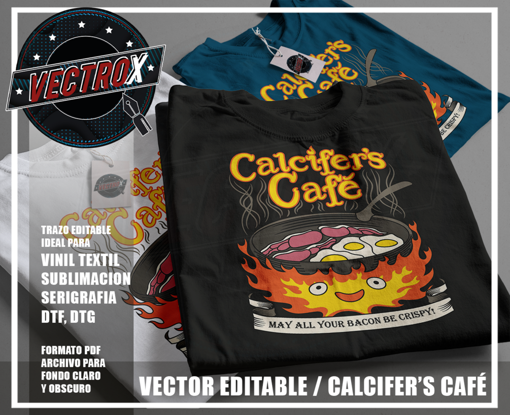 Vector Editable - Calcifer's Café