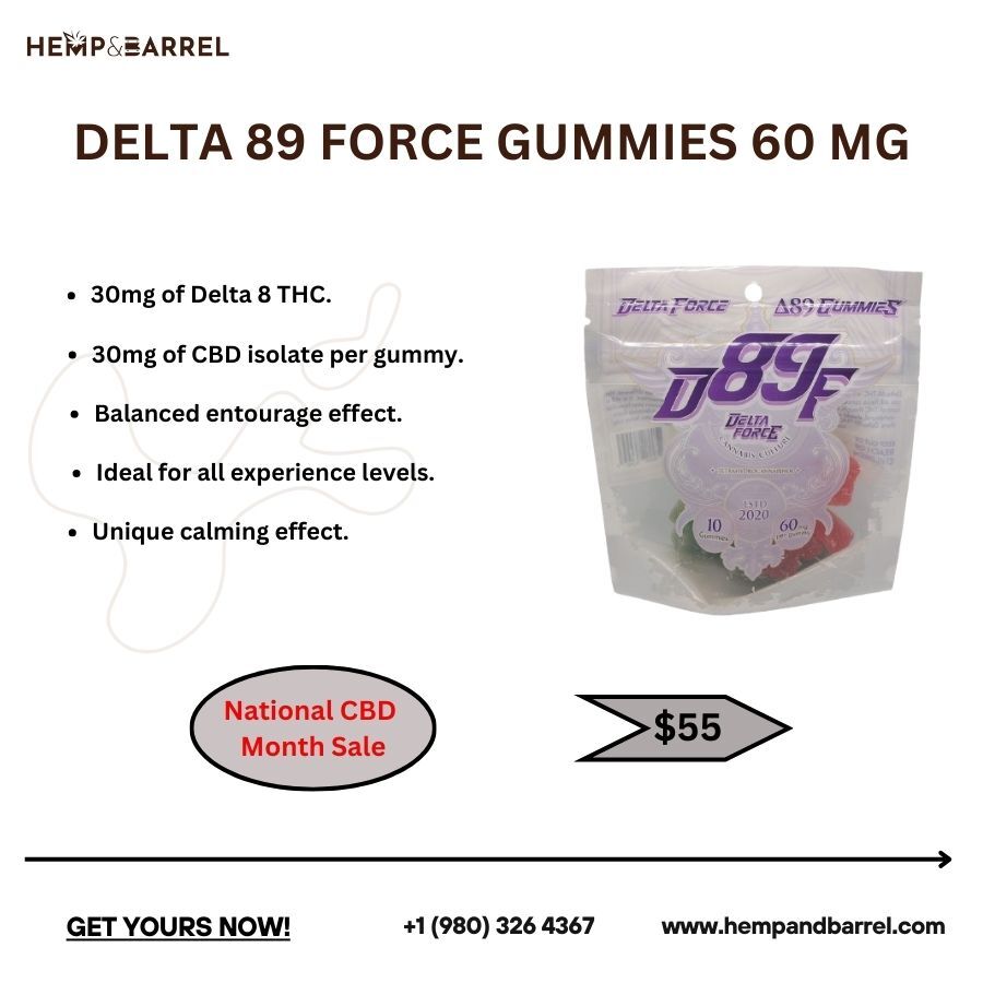 Delta 89 Force Gummies 60mg