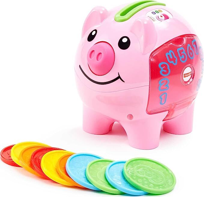 Fisher-Price Laugh & Learn Baby Learning Toy Smart Stages Piggy Bank ...