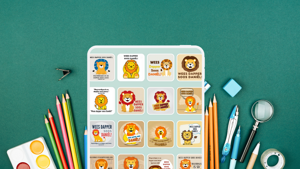 Wees Dapper Soos Daniel Stickers vir Kinders