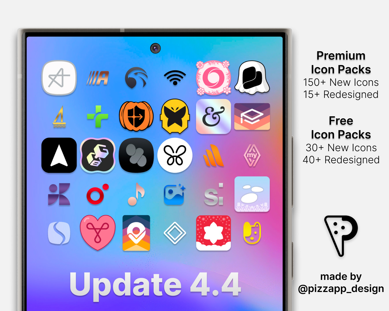 Android Users - Icon Packs Update v4.4 ⭐️ AVAILABLE NOW⭐️ - PizzApp Design