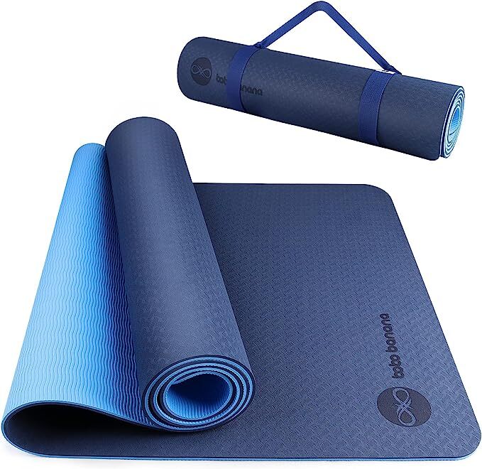 BOBO BANANA 1/4 Thick TPE Yoga Mat,72"x24" Eco-friendly Non-Slip ...