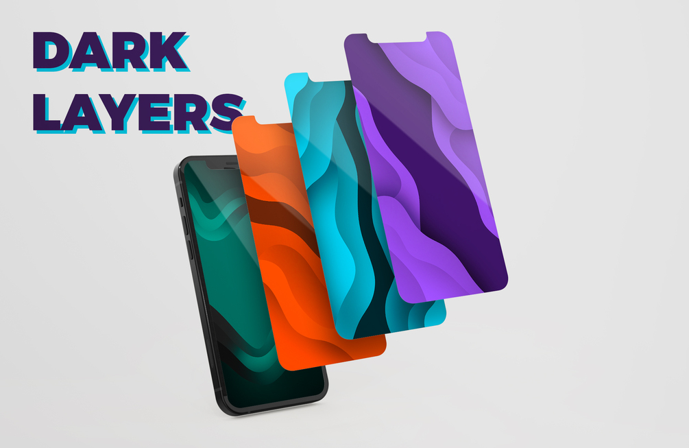 Dark Layers - 4 backgrounds for mobile / tablet / desktop use in 6K ...