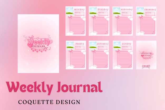 Coquette Designed Weekly Journal