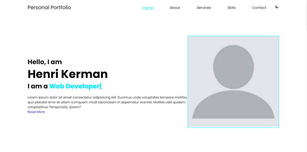 Responsive Personal Portfolio Website using HTML CSS & Javascript 2024