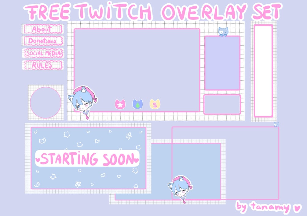 Free Twitch Overlay set
