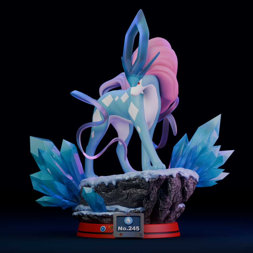 Suicune Statue - STL model for 3D printing