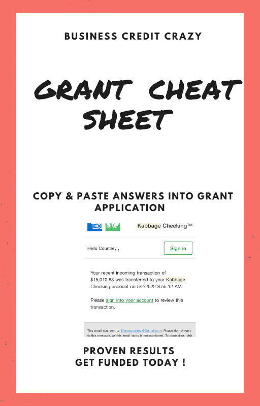 GRANT CHEAT SHEET - Course Discount Codes