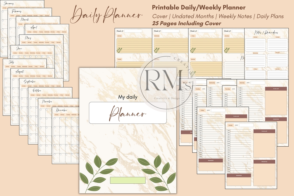 Printable Daily | Weekly Planner Bundle