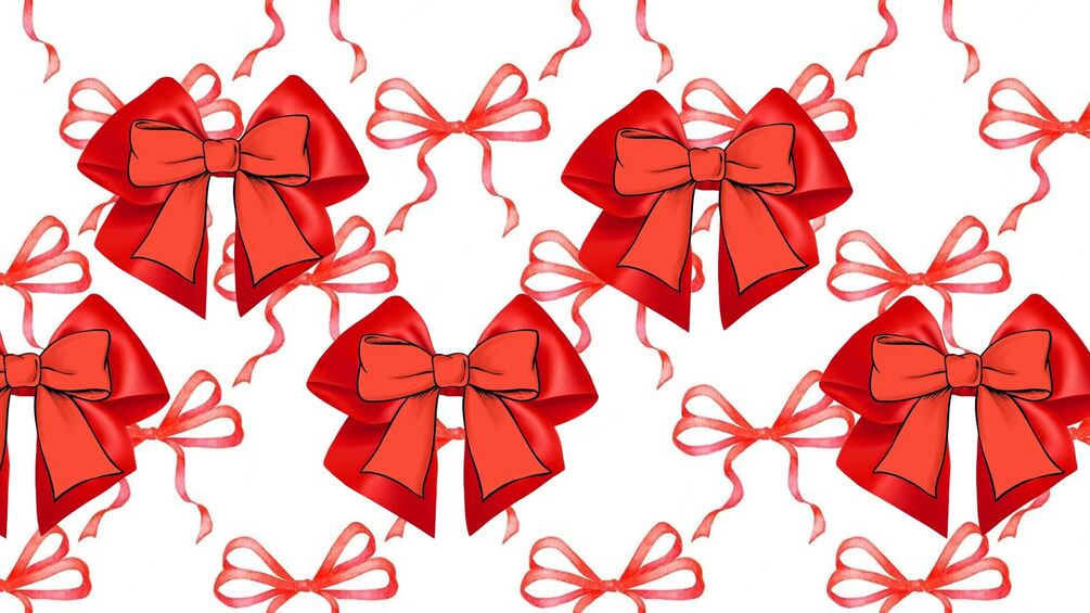 Ribbon Red Bow Pattern