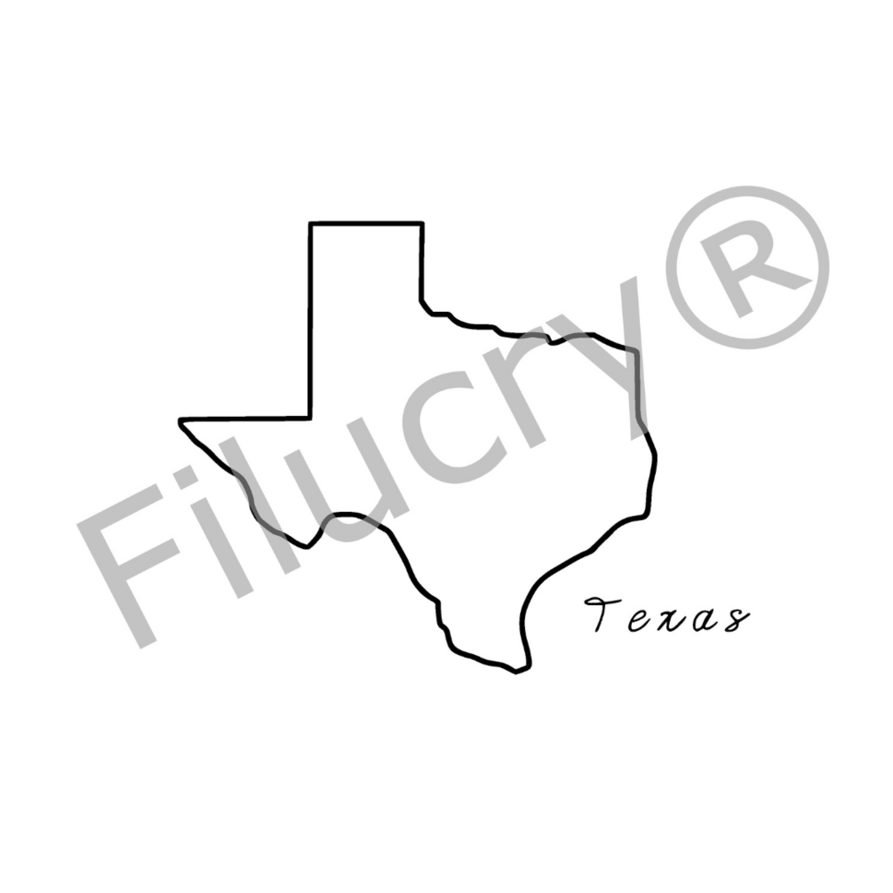 Texas Outline SVG, PNG, JPG, PDF